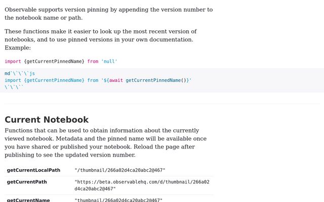 History: Version Pinning for Notebooks / Bryan Gin-ge Chen | Observable
