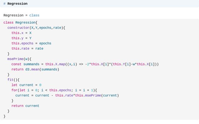 Regression / Streibich, Christopher | Observable