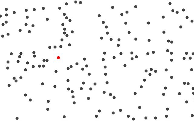 2D circle-to-circle bouncing collision detection / Ryan Murphy | Observable