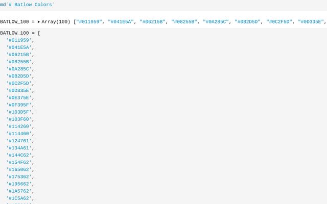 Batlow Colors / Michael Fernandes | Observable