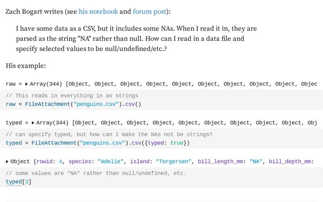 Read In CSV Define Values As Undefined null Toph Tucker Observable