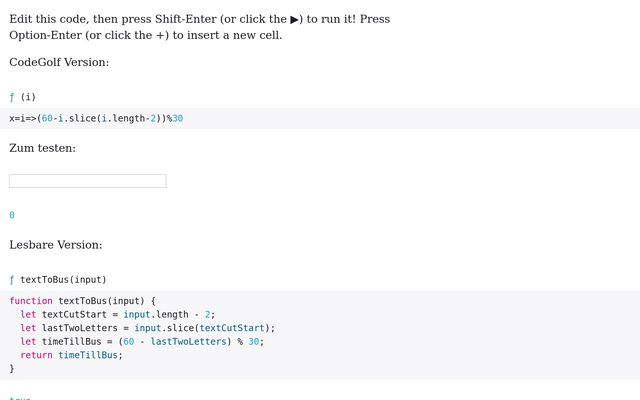 Demo Codegolf / Malte | Observable