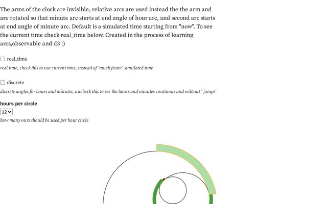 arcs clock / Erdal Yildiz | Observable