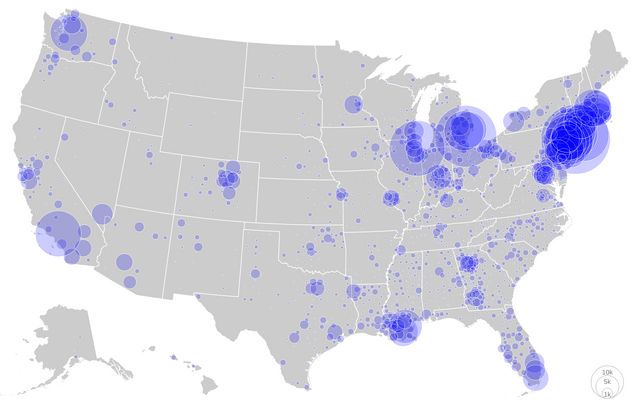 Bubble Map / eolearybarrett | Observable