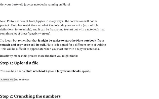 Pluto.jl ⇆ Jupyter conversion / Amgalanbaatar Baatarjav | Observable