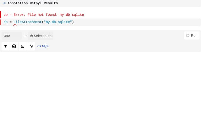 Annotation Methyl Results / Vincent van Hoef | Observable