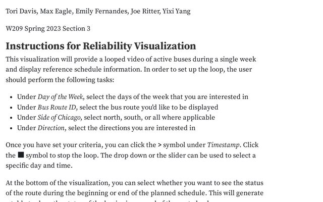 Reliability Visualization / Tori Davis | Observable