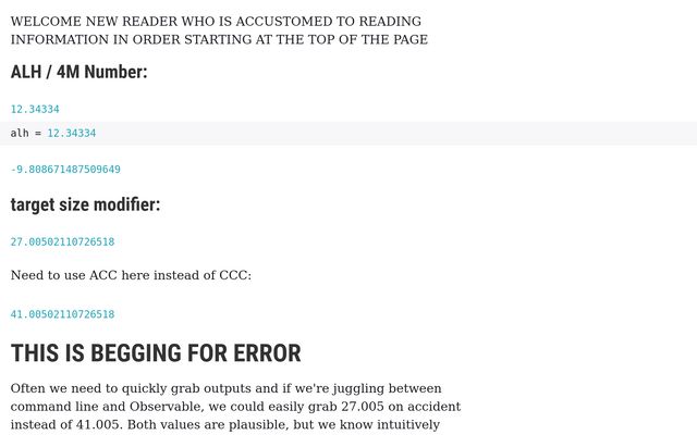 UGH. Having the output above the input is confusing. / Matthew Butler | Observable