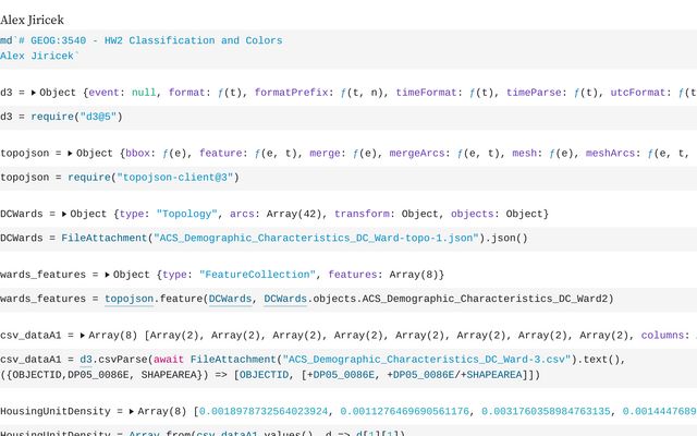 GEOG:3540 - HW2 Classification and Colors / lajiricek | Observable