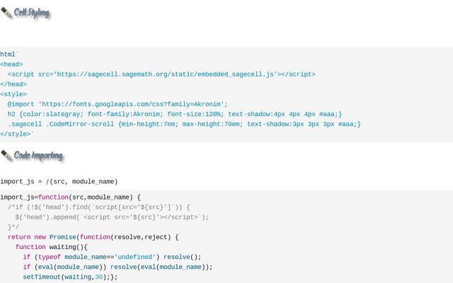📑 SageMathCell Embedding / Olga Belitskaya | Observable