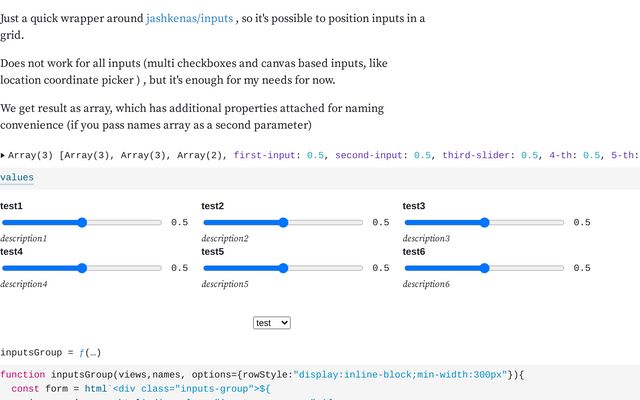 Inputs in grid / quentin le dilavrec | Observable