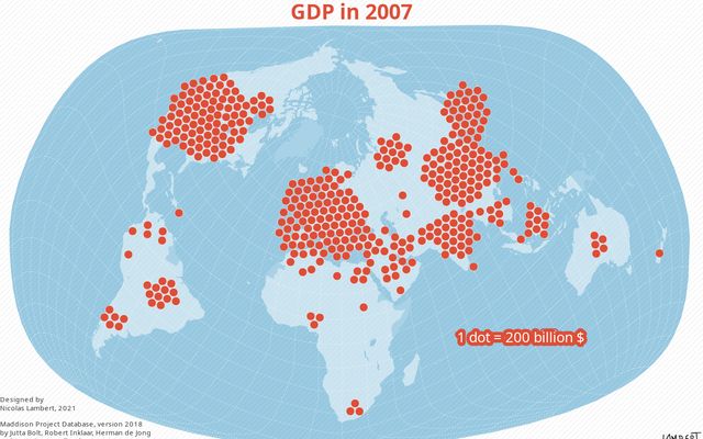 Dot cartogram / Nicolas Lambert | Observable
