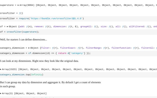 Crossfilter & Vega / Carlos Hurtado | Observable