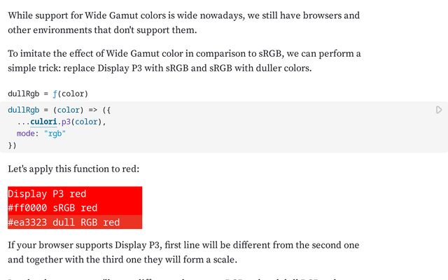 Exploring Wide Gamut Color spaces / Dima Semyushkin | Observable