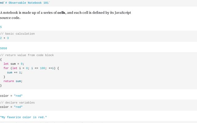 Observable Notebook 101 / Andrew Mok | Observable