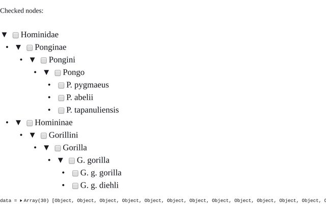 D3.js collapsible tree with checkboxes (revised) / nrmtmt | Observable