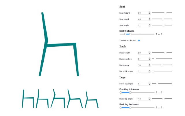 Chair designer / Nick | Observable