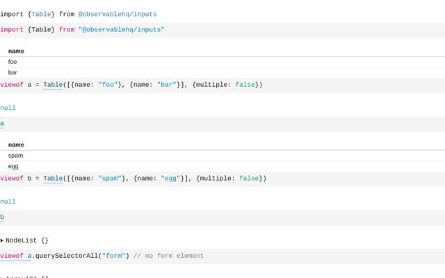 Table - scoped radio input / Nils K | Observable