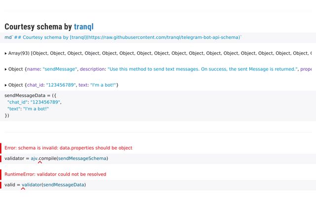 Json schema tool for telegram bot API / itacirgabral | Observable Json schema tool for telegram bot API / itacirgabral | Observable