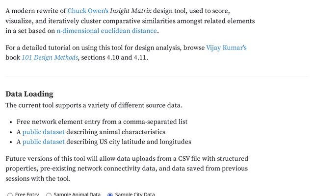 Insight Matrix - IN-PROGRESS / Zach Pino | Observable