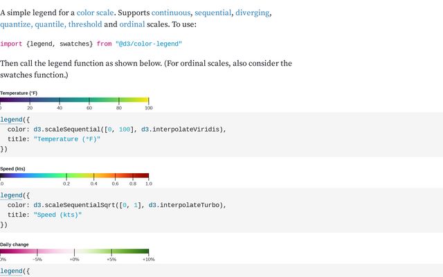 History: Color Legend / D3 | Observable