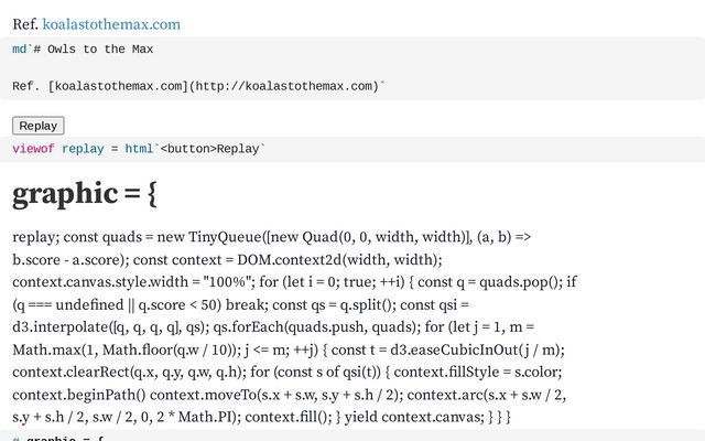 Owls to the Max / Qwertz Uiop | Observable
