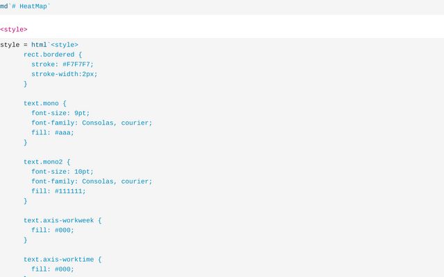 HeatMap / Basile M. | Observable