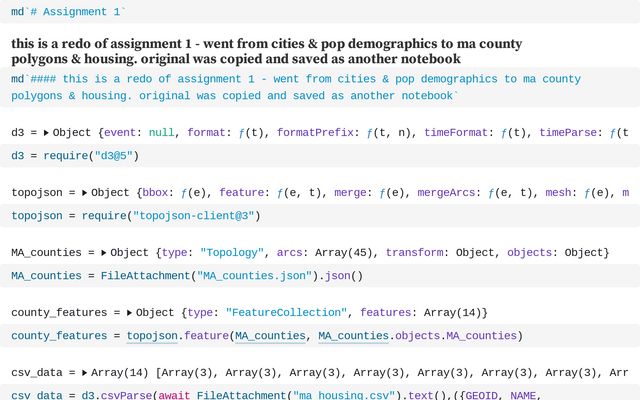 Assignment 1 / Tallie Foster | Observable