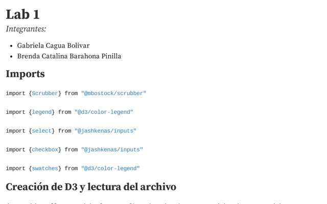 Lab 1 / Brenda Catalina | Observable