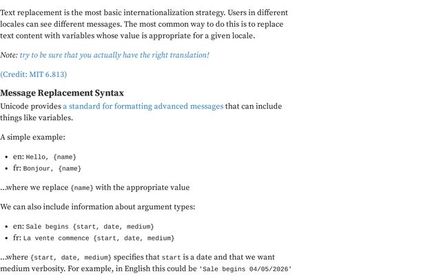 SI 579: I18n Strategies: Message Translation / Steve Oney | Observable