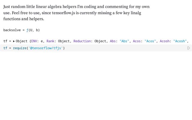 tf.linalg: Observable Supplements / Dylan Green | Observable