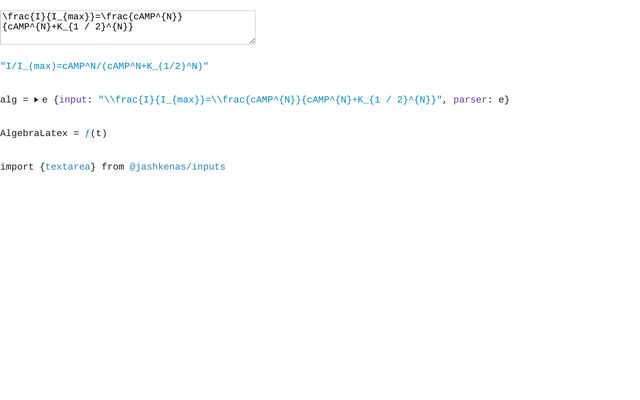Latex to Math String / Zach Cummins | Observable